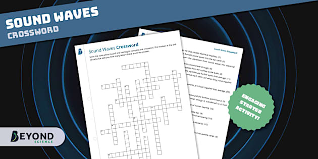 KS3 Sound Waves Crossword | KS3 Physics | Beyond