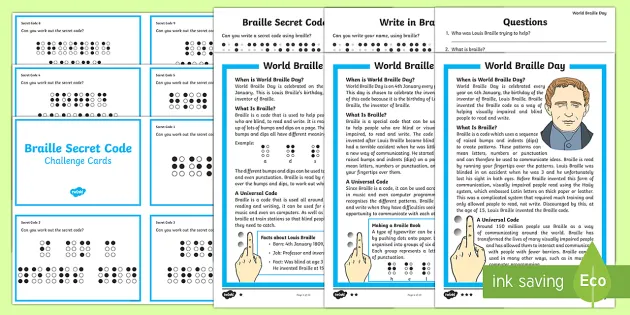 KS1 World Braille Day Activity Pack (teacher made) - Twinkl
