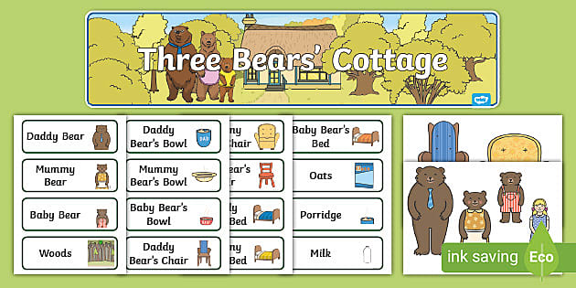 Three Bears Cottage Role Play Pack-three bears cottage, role play ...