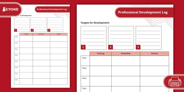 Beyond | CPD Log (teacher made) - Twinkl