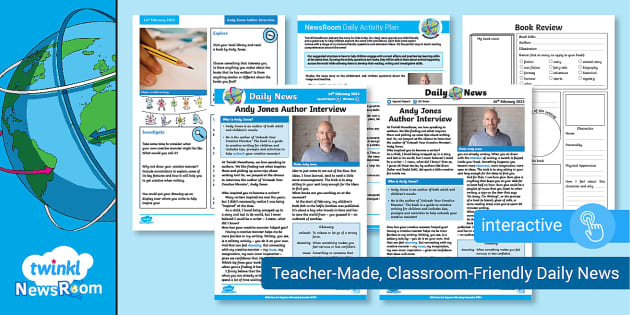 FREE! - Andy Jones Author Interview | Twinkl NewsRoom