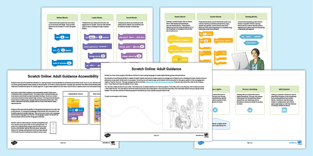 Scratch Online: Adult Guidance - Computer Science - Twinkl
