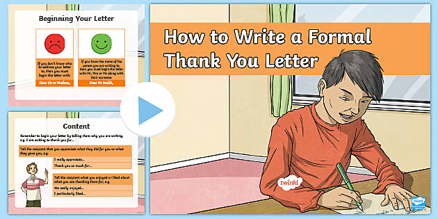 How To Write A Thank You Letter PowerPoint KS2 Resource