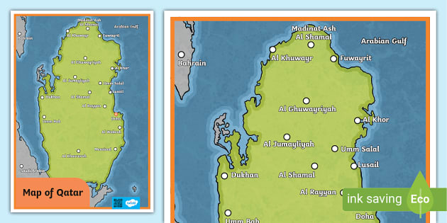 Map of Qatar