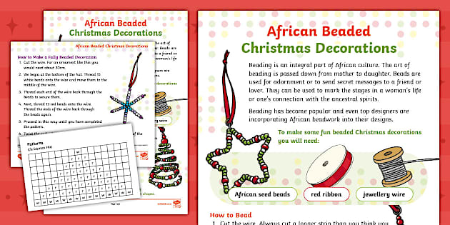 Beaded Christmas Decorations (Hecho por educadores) - Twinkl