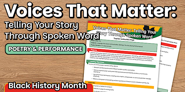 Voices That Matter: Telling Your Story Through Spoken Word