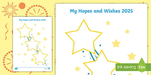 My Hopes and Wishes for 2025 Worksheet (teacher made)