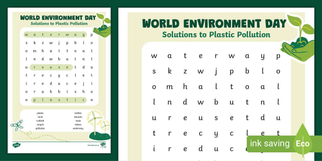 World Environment Day Word Search F-2 (Teacher-Made)