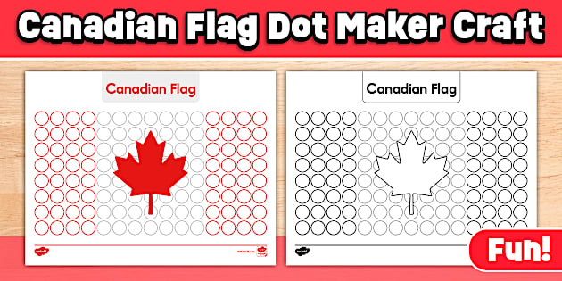 Canadian Flag Dot Marker Craft