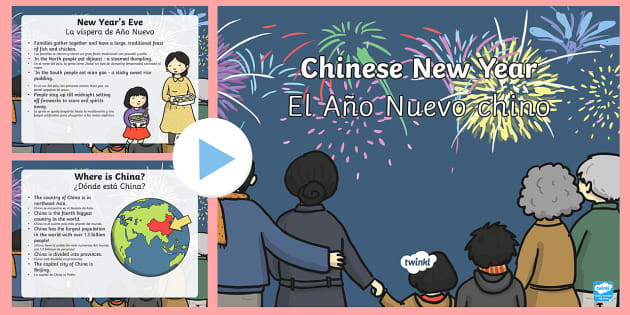 All About Chinese New Year PowerPoint English/Spanish