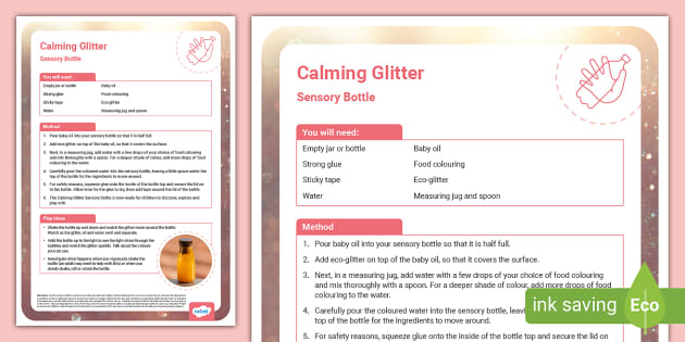 Calming Glitter Sensory Bottle | Sensory Play | Twinkl