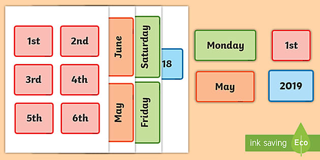 Calendar Labels - Calendar Labels (teacher made)
