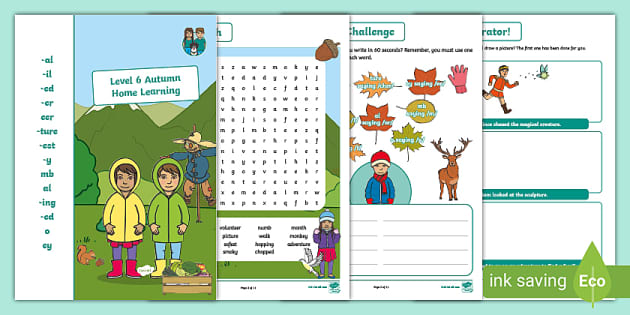 Level 6 Autumn Themed Home Learning Booklet 2 (teacher made)