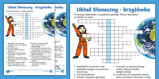 Układ Słoneczny | Krzyżówka | Planety (teacher made)