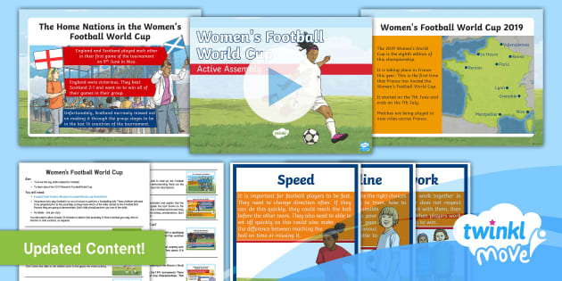 Women's Football World Cup Active Assembly Pack - Twinkl