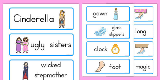 Cinderella Word Cards
