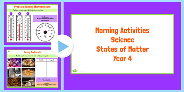 Year 4 Early Morning Science Activities States Of Matter Year 4 Early Morning Science Activities States Of Matter
