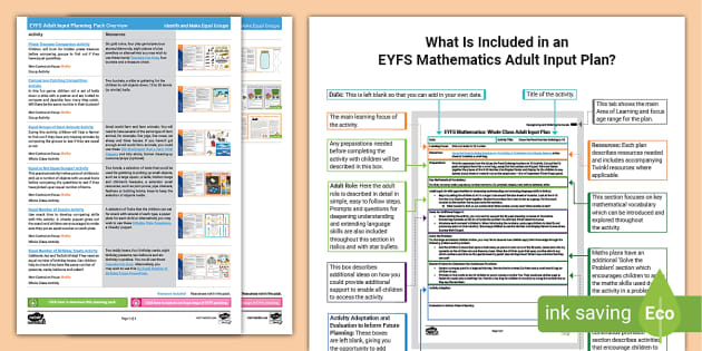 EYFS Maths: Compares Two Groups of Objects, Saying When They Have the Same