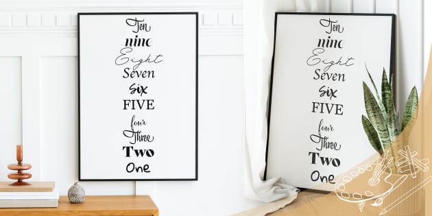 Countdown Modern Typography Poster | Twinkl Art Gallery