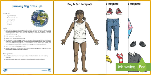 Harmony Day Dress Ups Activity (teacher made) - Twinkl