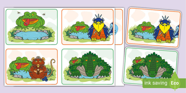 Story Sequencing Cards Supporting The Wide Mouthed Frog