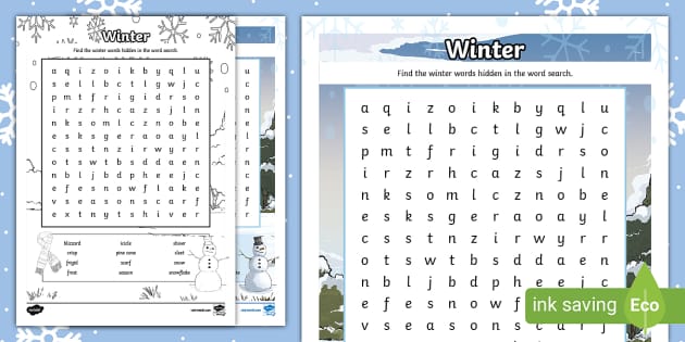 * NEW * KS2 Winter Word Search (teacher made) - Twinkl