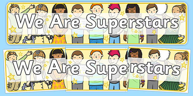 We Are Superstars Display Banner (Hecho por educadores)