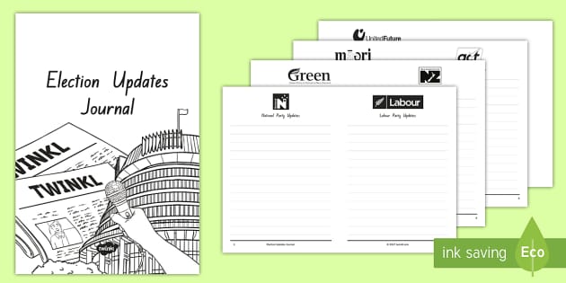 Election Updates Journal Activity Booklet (teacher made)