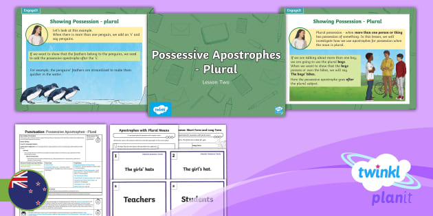 Level 3 Writing: Punctuation Possessive Apostrophe - Plural Lesson 2