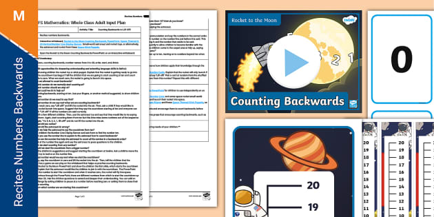 EYFS Maths: Counting Down to Lift Off! Whole Class Adult Input Plan and