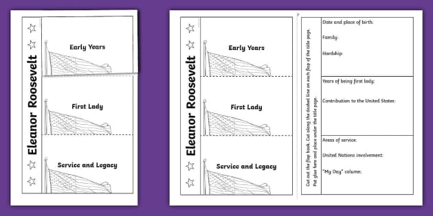 Eleanor Roosevelt Flap Book for 3rd-5th Grade (teacher made)