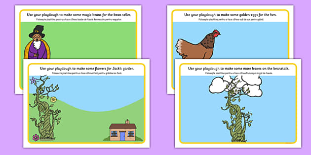Jack And The Beanstalk Modelling Dough Mats Romanian Translation