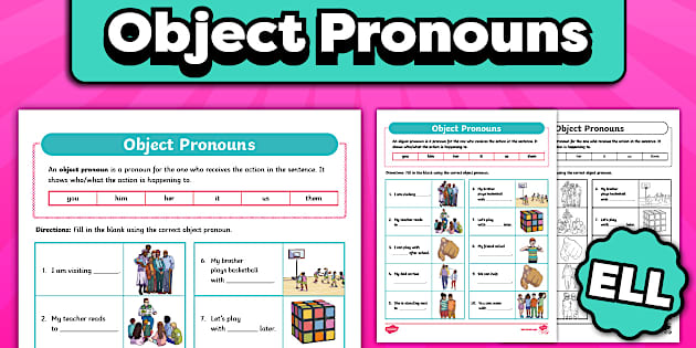 Object Pronouns Worksheet for ELL