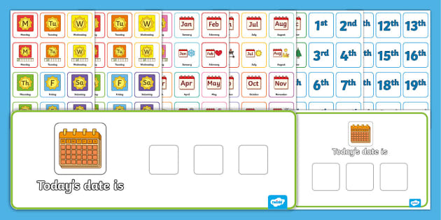 Twinkl Symbols: Today's Date Visuals (teacher made) - Twinkl