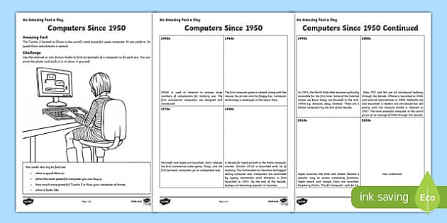 Computers Since 1950 Worksheet / Worksheet, worksheet