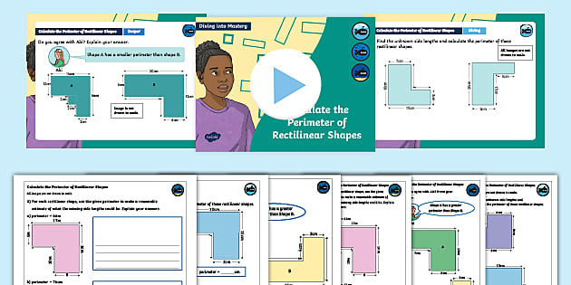 👉 Y4 Step 7 Calculate Perimeter of Rectilinear Shapes Pack