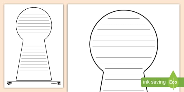 * NEW * Keyhole Writing Template (teacher made) - Twinkl