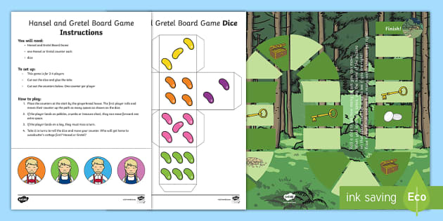 Hansel and Gretel Board Game (Hecho por educadores) - Twinkl