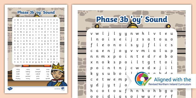Linguistic Phonics Phase 3b 'oy' Sound Word Search - Twinkl
