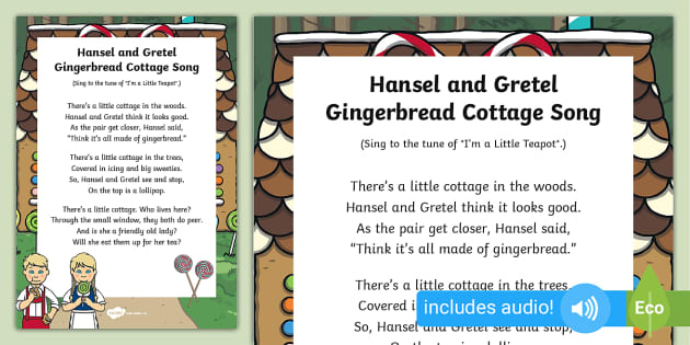 Hansel and Gretel Gingerbread Cottage Song - Twinkl