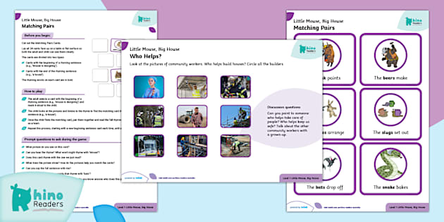 Level 1 Little Mouse, Big House Activities (teacher made)