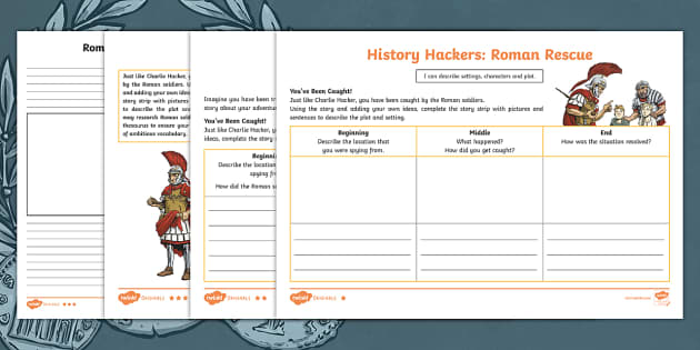KS2 Ancient Romans Story Character, Setting and Plot Differentiated Writing