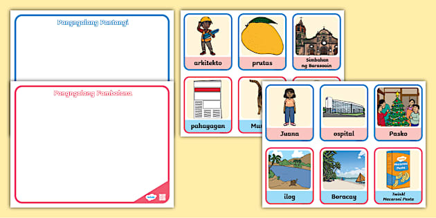 Pantangi at Pambalana: Sorting Cards | Grade 1-3 | Twinkl PH