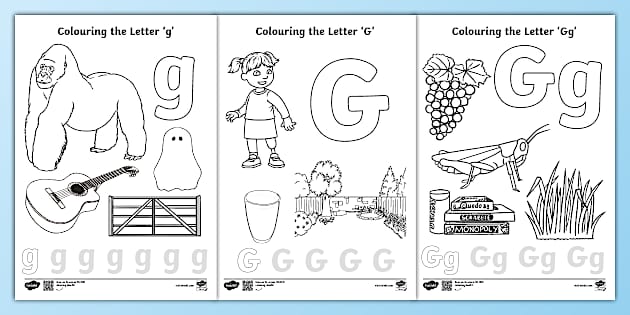 Letter G Colouring Pages (teacher made) - Twinkl