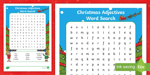 FREE! - Christmas Adjectives - Primary Resources
