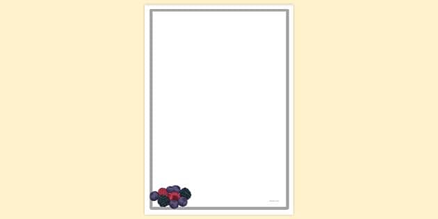 FREE! - Simple Blank Berries Page Border | Page Borders | Twinkl
