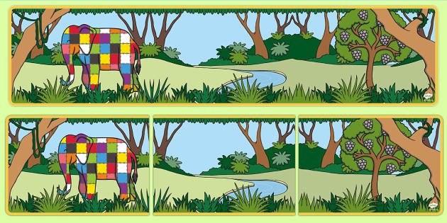 Colourful Elephant Themed Editable Display Banner - Twinkl