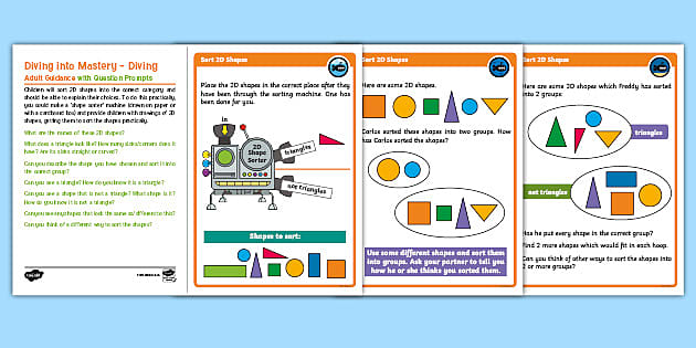 👉 White Rose Maths Supporting Year 1: Sort 2D Shapes