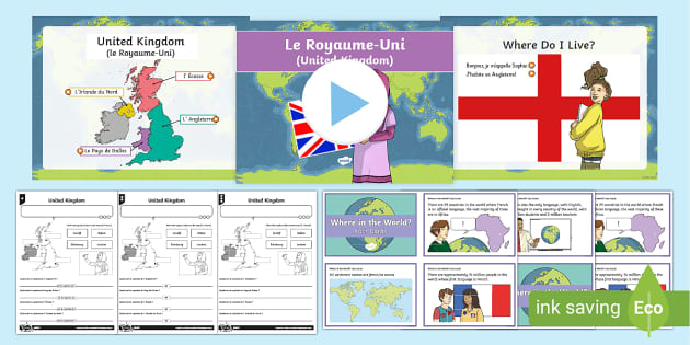 French: Where in the World?: United Kingdom Year 4 Lesson Pack 1