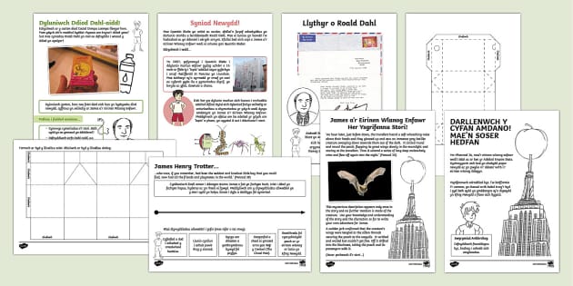 Pecyn Gweithgaredd James a'r Eirionen Wlanog Enfawr - Twinkl